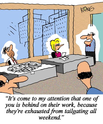 Jerry King Tailgating Cartoon #20 | Tailgating Ideas